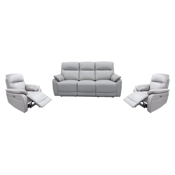 Luximo Leather Electric Recliner Sofa Suite- Multi Color - CARLISLE