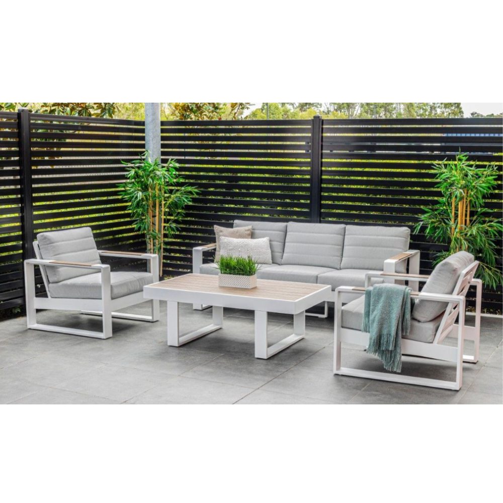 Panama 4 Pcs Outdoor lounge Set-White Colour -Traralgon