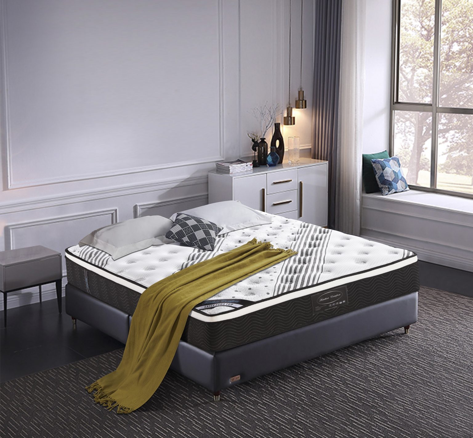 Exclusive Latex Euro Top Individual Pocket Spring Medium Firm 33cm ...